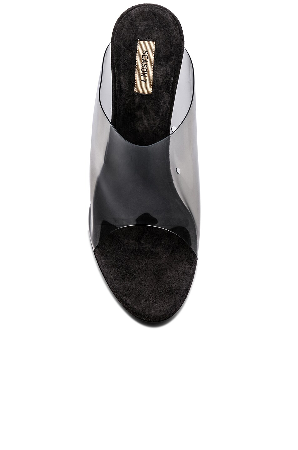 YEEZY Season 7 PVC Wedge Mules in Smoke | FWRD