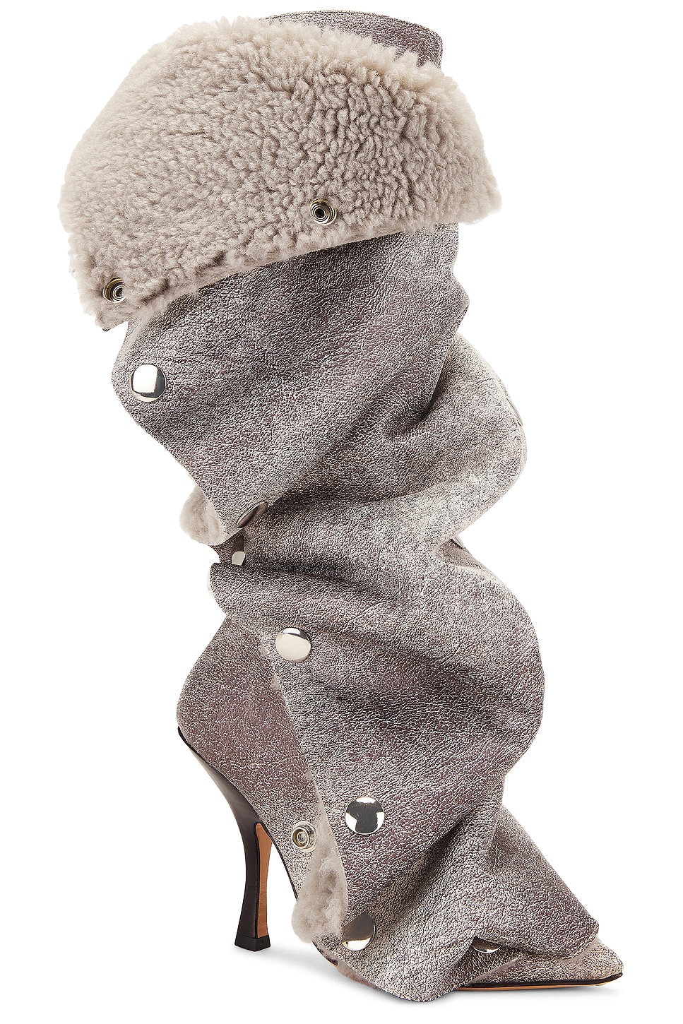 Y/Project Snap Boot in Light Grey & Dark Grey | FWRD