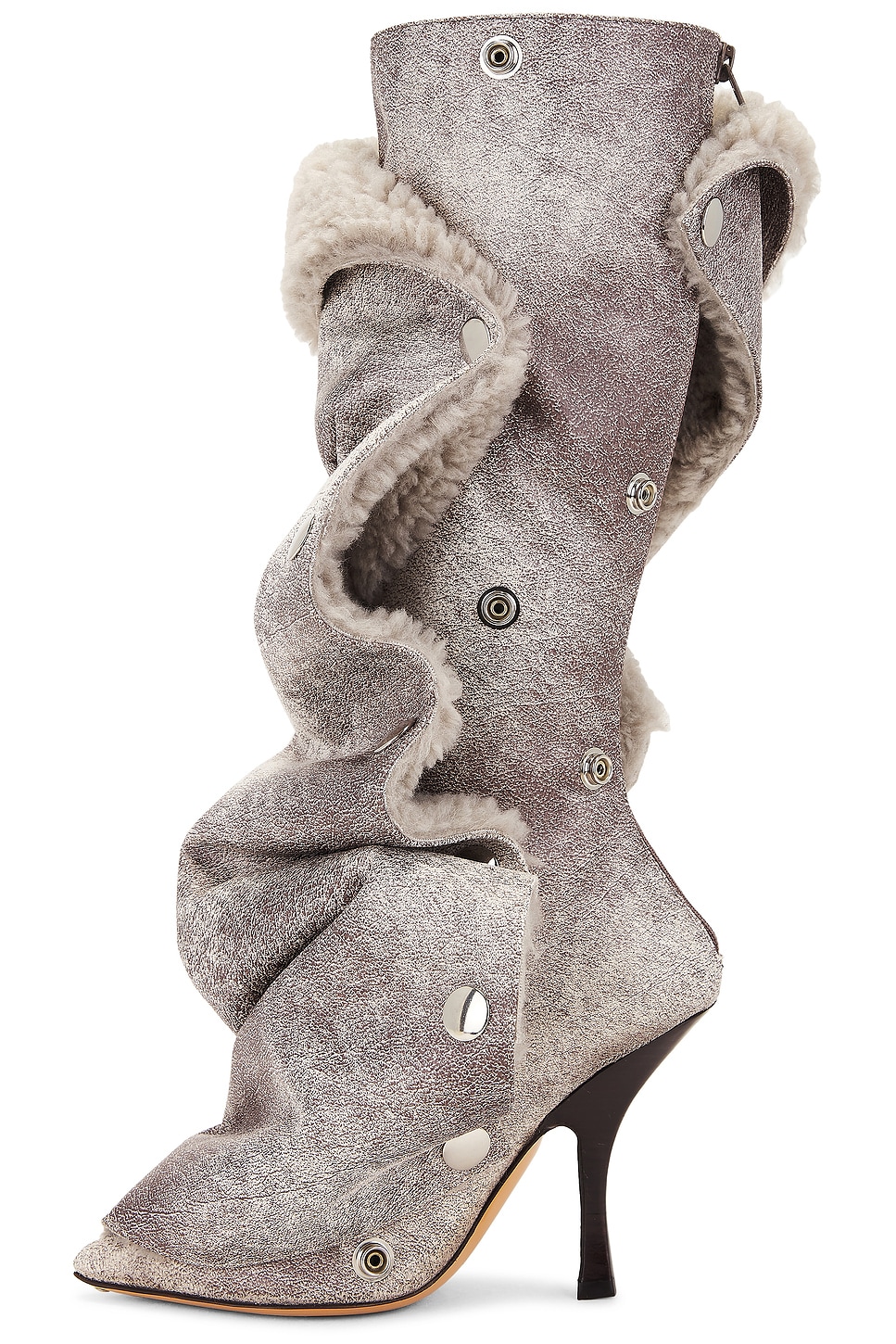 Y/Project Snap Boot in Light Grey & Dark Grey | FWRD