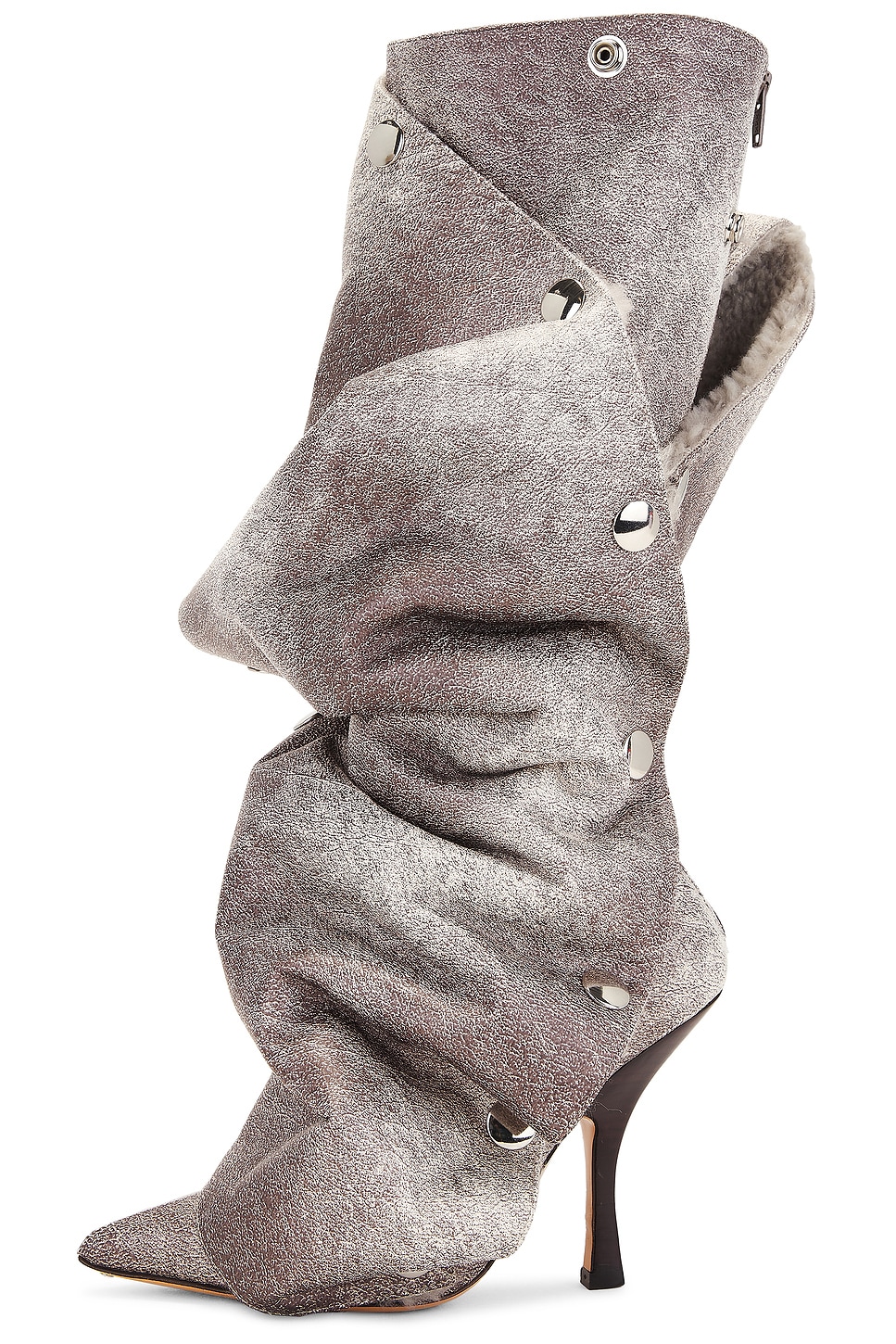 Y/Project Snap Boot in Light Grey & Dark Grey | FWRD