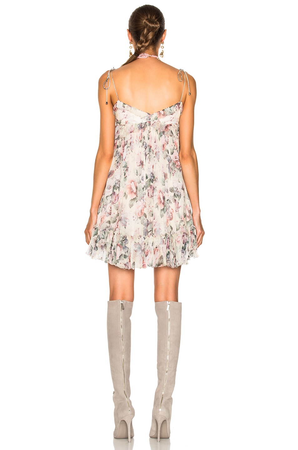 Zimmermann Jasper Ruffle Mini Dress in Floral | FWRD