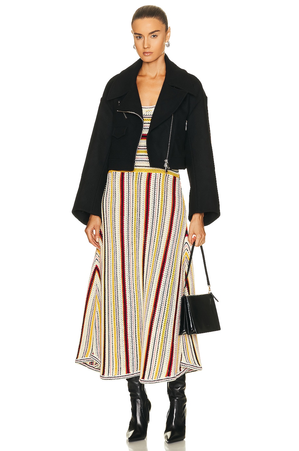 Zimmermann Vitali Multi Stripe Knit Dress in Yellow Multi Stripe | FWRD