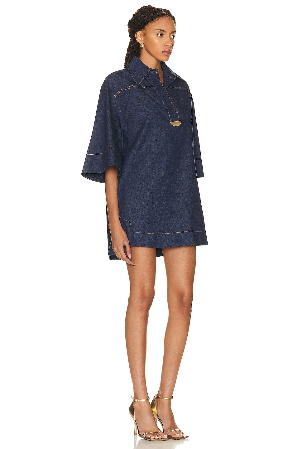 Zimmermann Denim Tunic Dress in Ink | FWRD