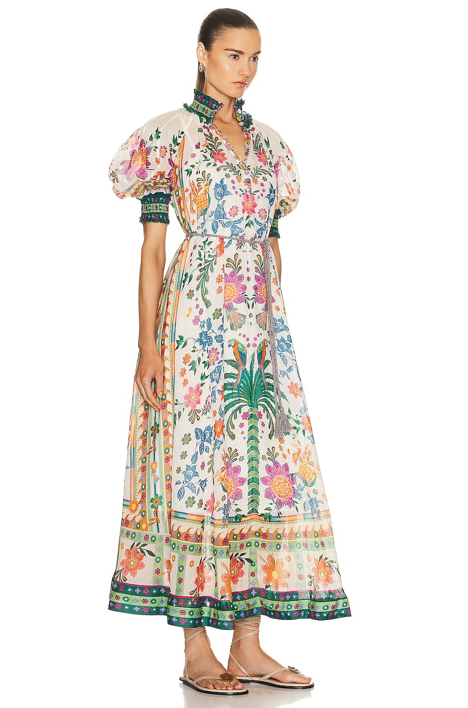 Zimmermann Ginger Swing Maxi Dress in Cream Multi | FWRD