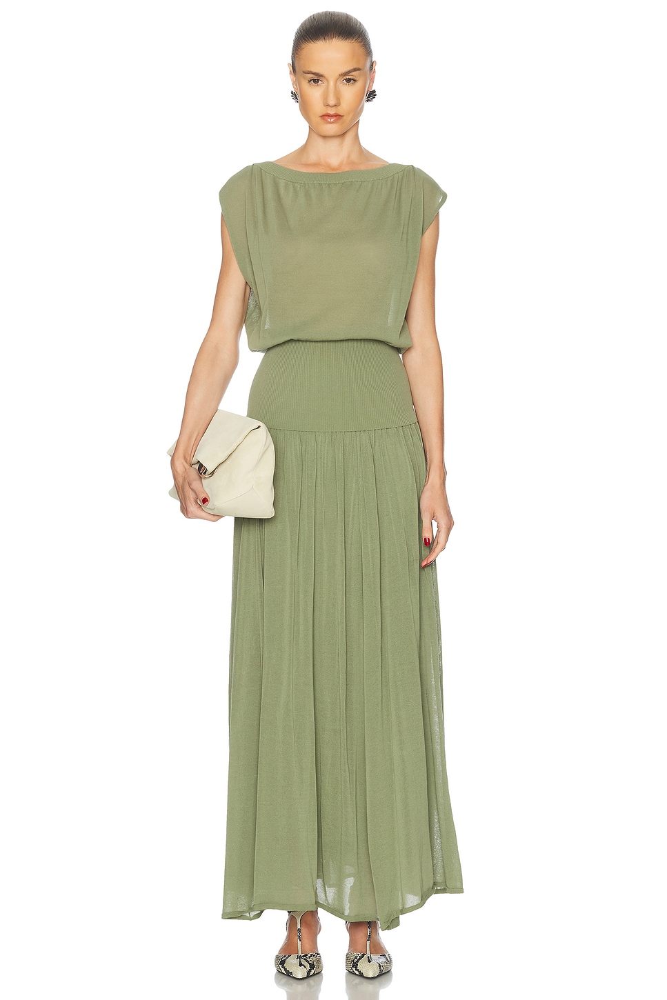 Zimmermann Illuminate Gathered Skirt in Olive | FWRD