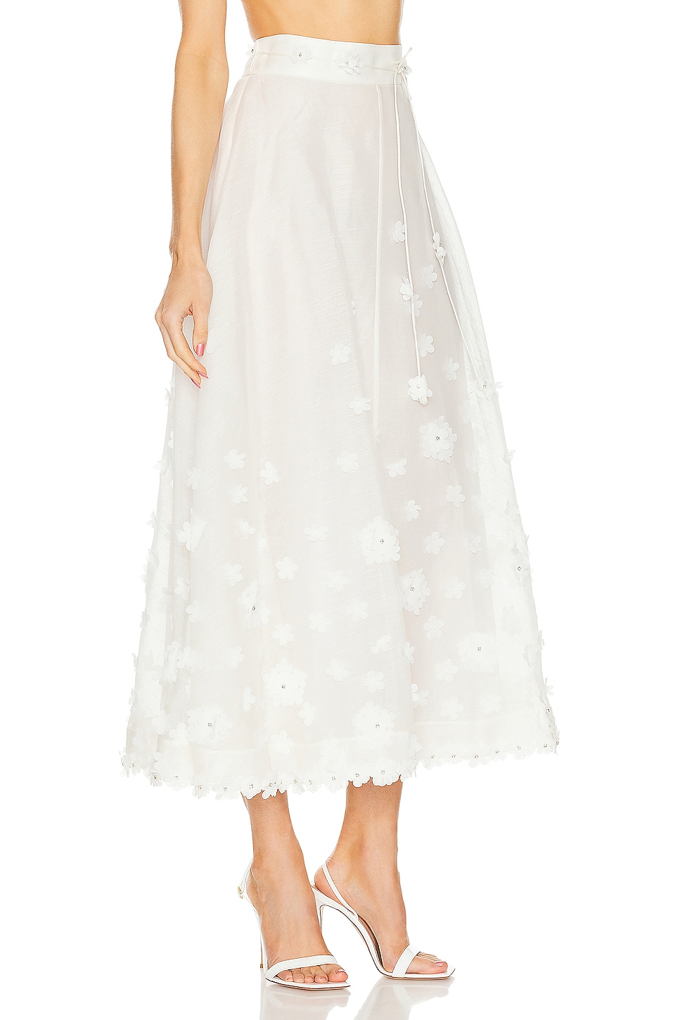 Zimmermann Matchmaker Lift Off Skirt in Ivory | FWRD