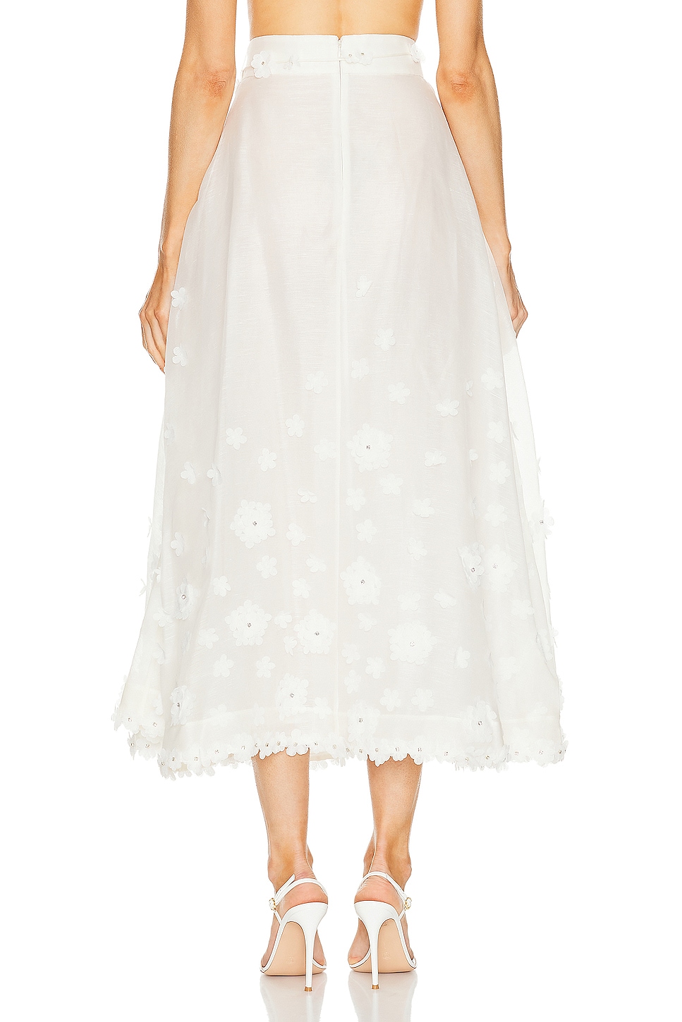 Zimmermann Matchmaker Lift Off Skirt in Ivory | FWRD