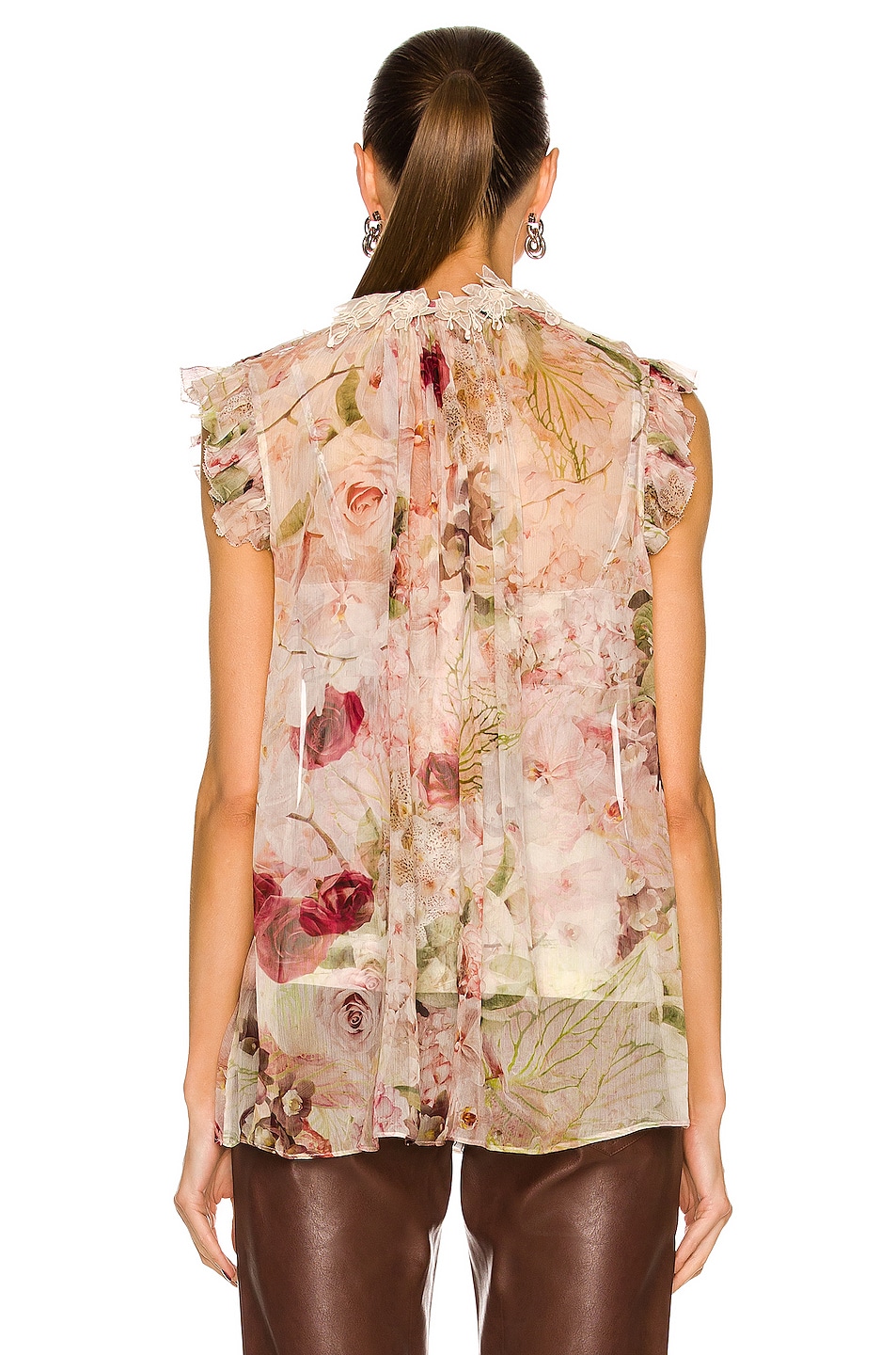 Zimmermann Dancer Flutter Tank Top in Alabaster Garden Floral | FWRD