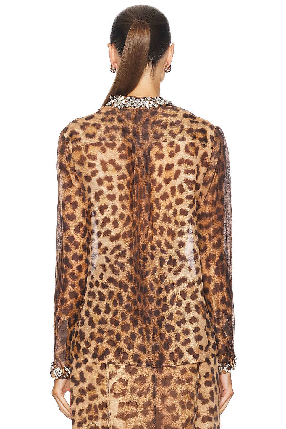 Zimmermann Crush Embellished Body Top in Leopard | FWRD