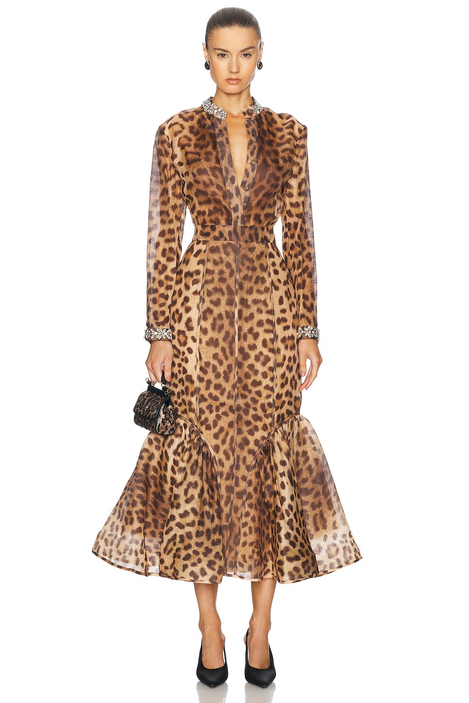 Zimmermann Crush Embellished Body Top in Leopard | FWRD