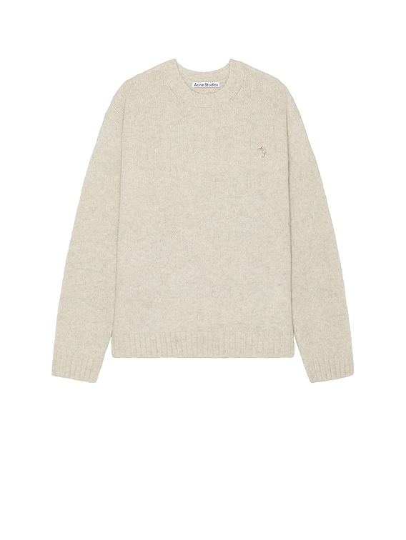 Acne Studios Sweater in Light Grey Melange | FWRD Acne Studios Sweater in Light Grey Melange | FWRD