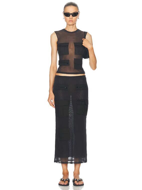 Acne Studios Ecargo Top in Anthracite Grey | FWRD Acne Studios Ecargo Top in Anthracite Grey | FWRD