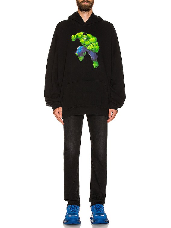 Balenciaga Hulk Boxy Hoodie in Black | FWRD Balenciaga Hulk Boxy Hoodie in Black | FWRD