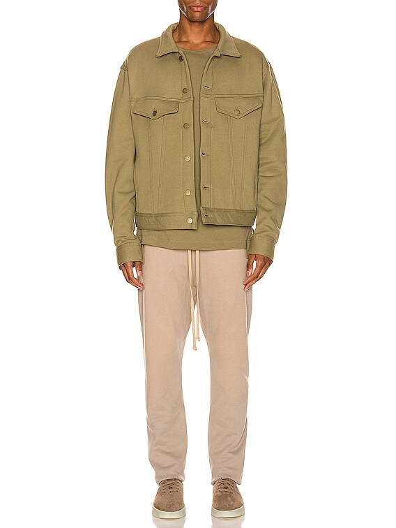 Fear of God French Terry Trucker in Army | FWRD Fear of God French Terry Trucker in Army | FWRD