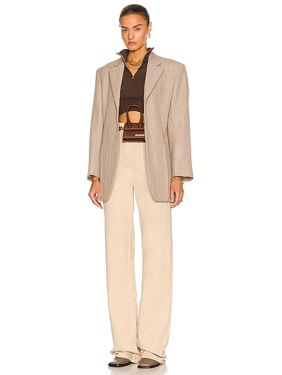 JACQUEMUS La Maille Bormio in Dark Brown | FWRD JACQUEMUS La Maille Bormio in Dark Brown | FWRD