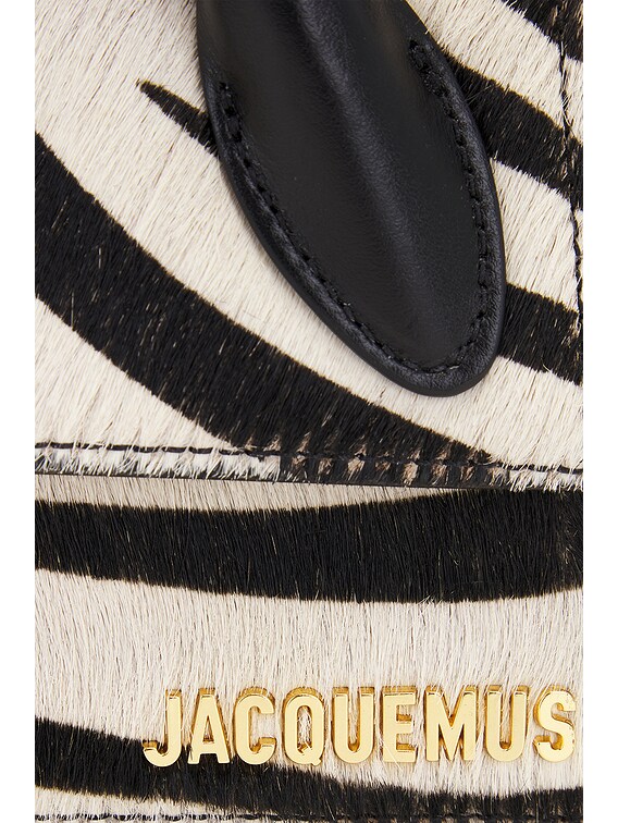 JACQUEMUS Le Chiquito Long Bag in Black & White Zebra | FWRD JACQUEMUS Le Chiquito Long Bag in Black & White Zebra | FWRD