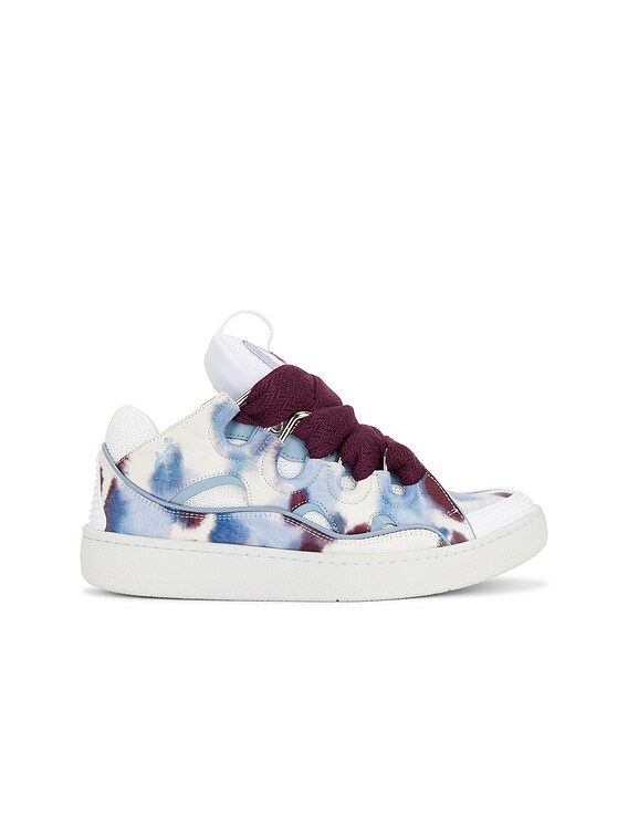 Lanvin Curb Sneakers in Burgundy & Lanvin Blue | FWRD Lanvin Curb Sneakers in Burgundy & Lanvin Blue | FWRD