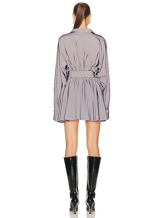 Norma Kamali Super Oversized Boyfriend Shirt Flared Mini Norma Kamali Super Oversized Boyfriend Shirt Flared Mini