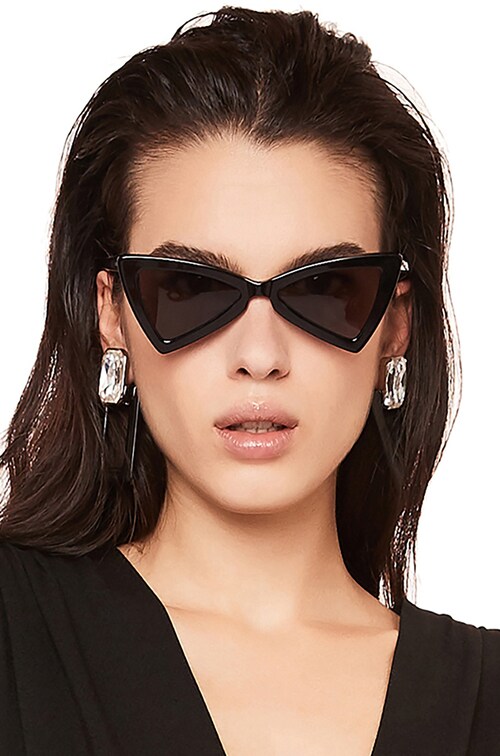 Saint Laurent Jerry Bow Tie Sunglasses in Black | FWRD Saint Laurent Jerry Bow Tie Sunglasses in Black | FWRD