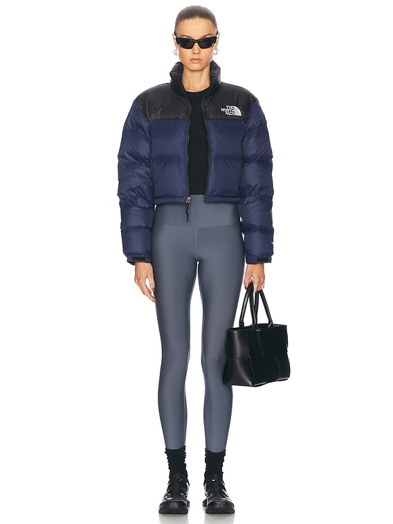 The North Face Nuptse Short Jacket in Summit Navy & TNF The North Face Nuptse Short Jacket in Summit Navy & TNF