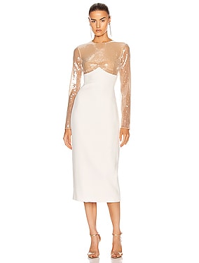 David Koma Macrame Asymmetrical Insert Loops & Metal Balls V-Cut Dress ...