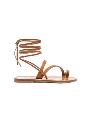 K Jacques Picon T Strap Sandals in Natural | FWRD