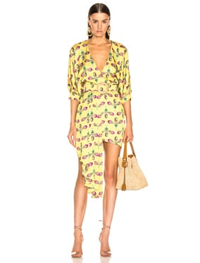 PatBo Peony Print Bustier Maxi Dress With Belt in Soft Blue | FWRD