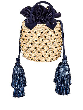 SILVIA TCHERASSI x Rosantica Atacama Bag in Black & White Sequin ...