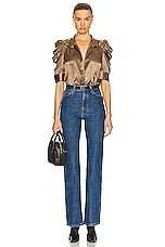 FRAME Gillian Top in Earth | FWRD