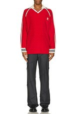 rice nine ten Knitting Classic Soccer Jersey in Red | FWRD