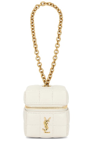 Saint Laurent Round Zip Chain Bag in Nero | FWRD Saint Laurent Round Zip Chain Bag in Nero | FWRD